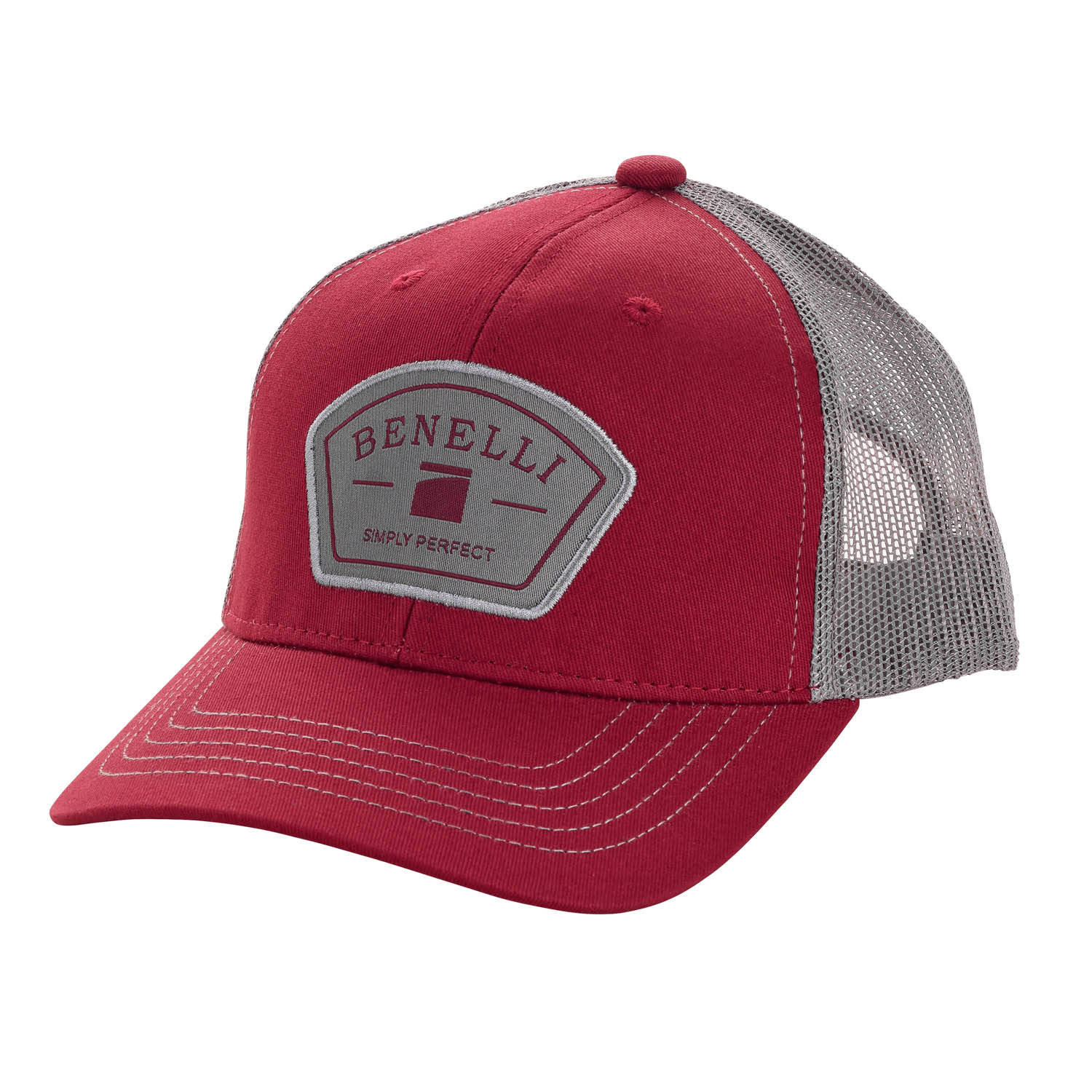 Logo Patch Hat, Faded Burgundy w/ Gray Mesh | ShopBenelli
