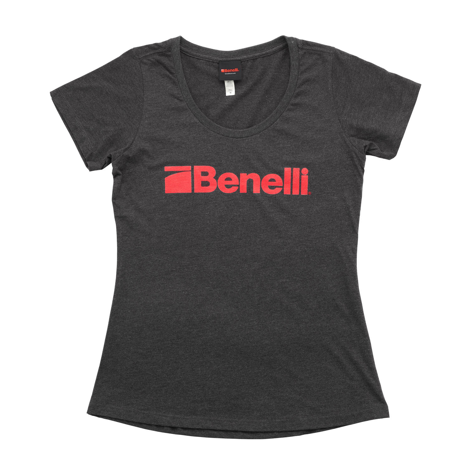 Distressed Logo Womens T-Shirt, Charcoal Heather | ShopBenelli